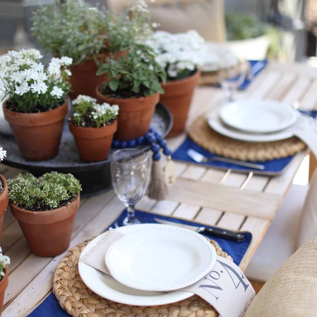Simple Neutral Summer Table Setting – Cambridge Home Company